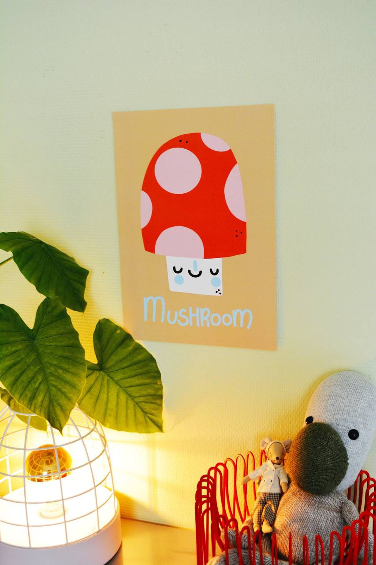 Mushroom A3 Poster / Kids Decor / Colorful Home / Playroom - Etsy