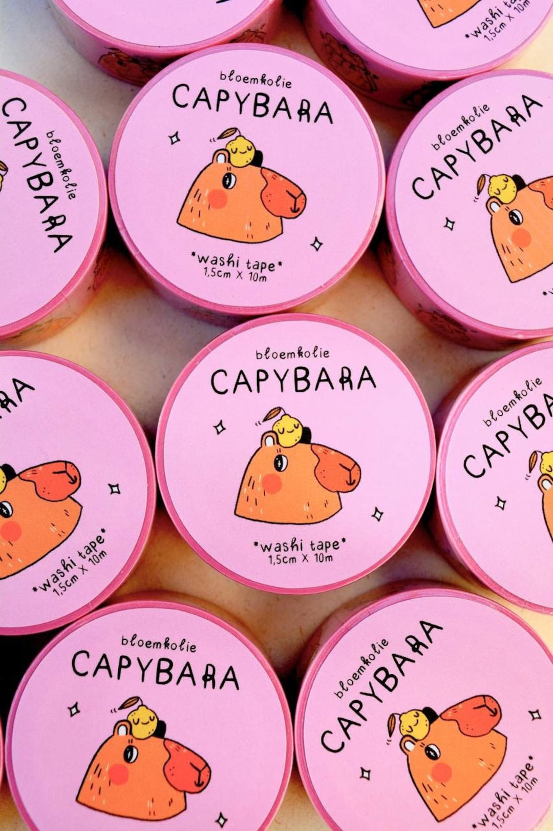 Capybara Washi Tape - Adorable Capybara Illustrations for Crafts and Stationery - Etsy