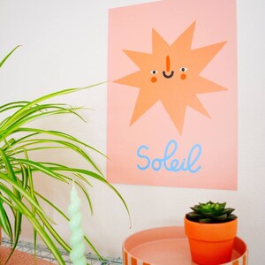 Sun A3 Poster / Kids Decor / Colorful Home / Playroom - Etsy