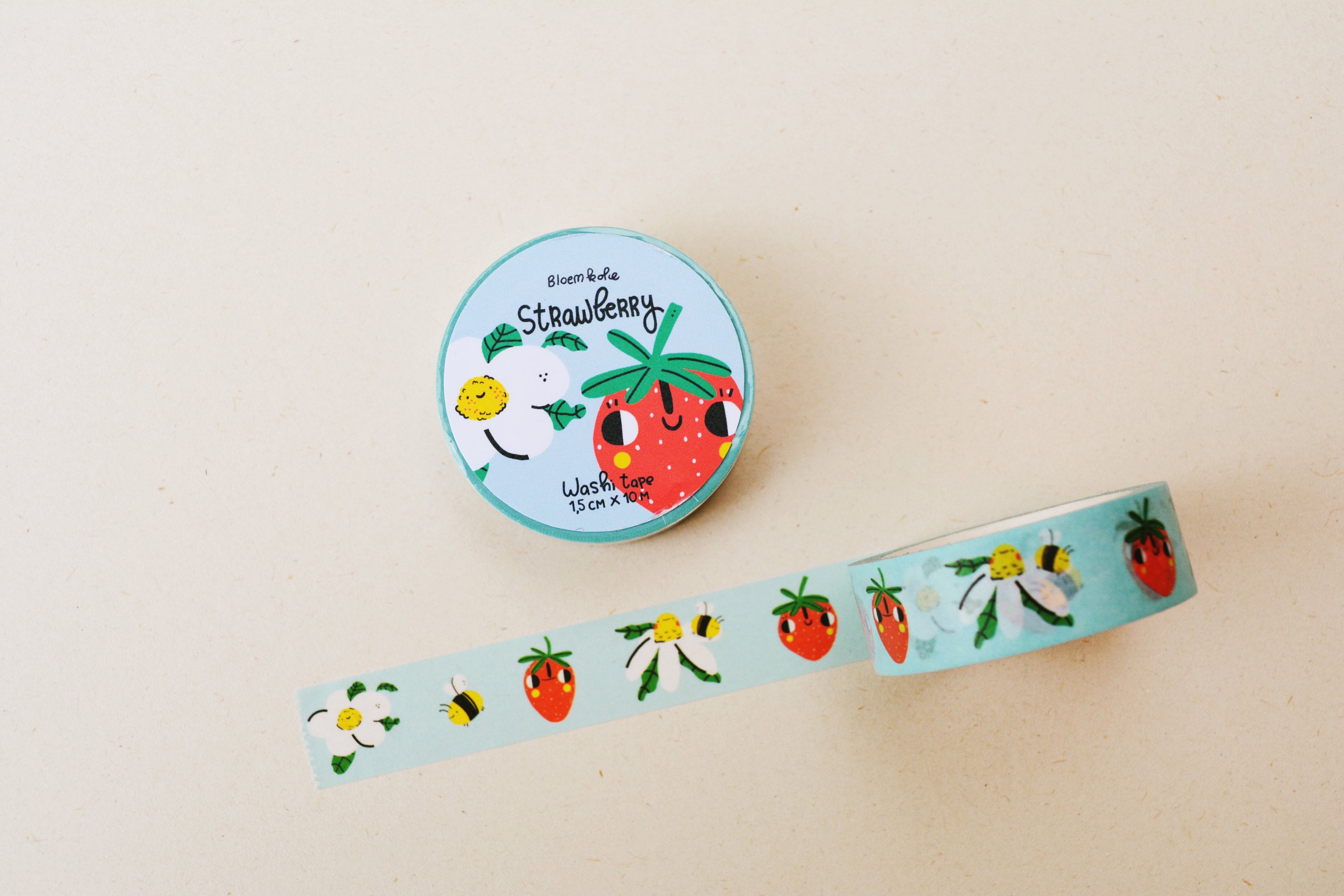 Strawberry Washi Tape Deco Animal Tape Kawaii Bullet - Etsy