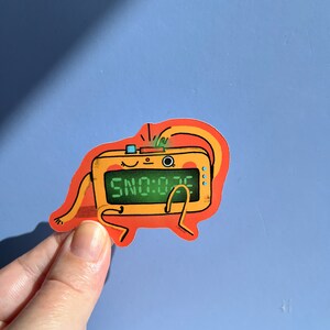 Snooze the Cute Alarm Clock Sticker, Kawaii and Cute Vinyl Stickers ...