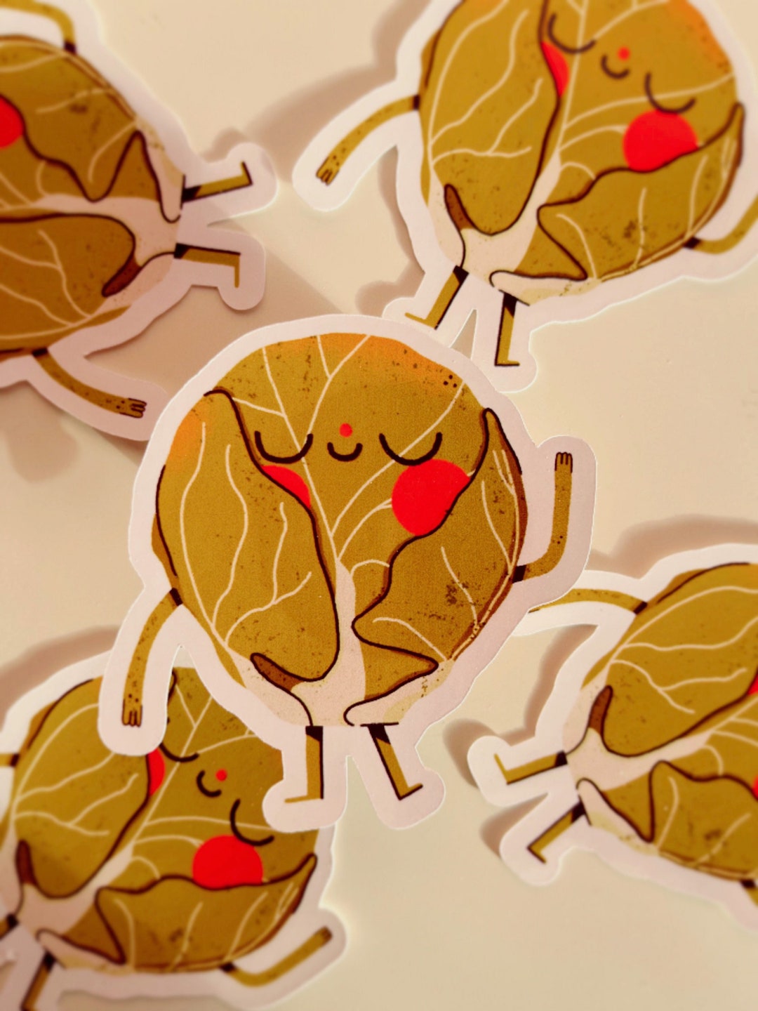 Cute Brussel Sprout Sticker / Kawaii Illustrated Brussels Sprout ...