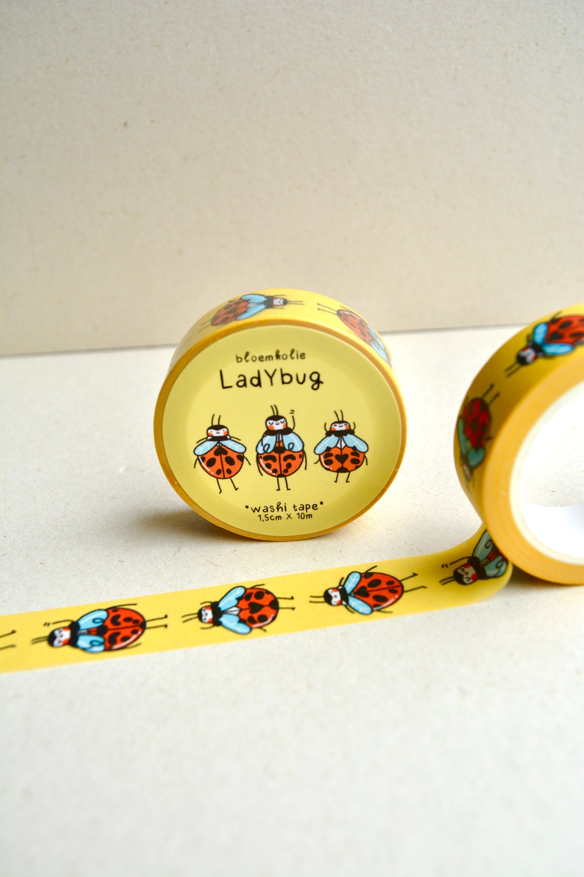 Ladybug Washi Tape / Cute and Kawaii Stationery / Funny Illustration ...