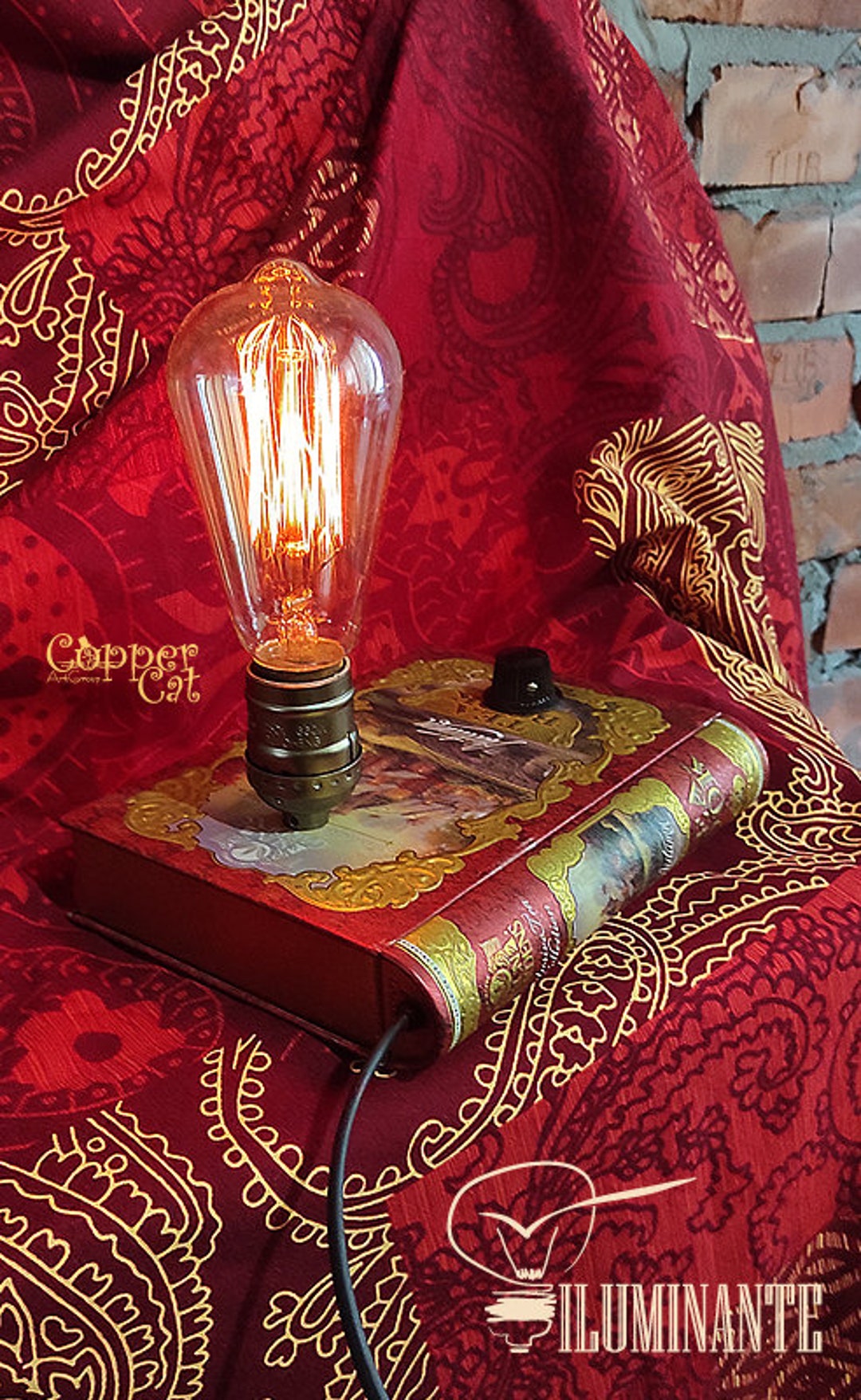 Amazing Vintage Book Lamp Tea Book Retro Table Lamp Iluminante Project ...
