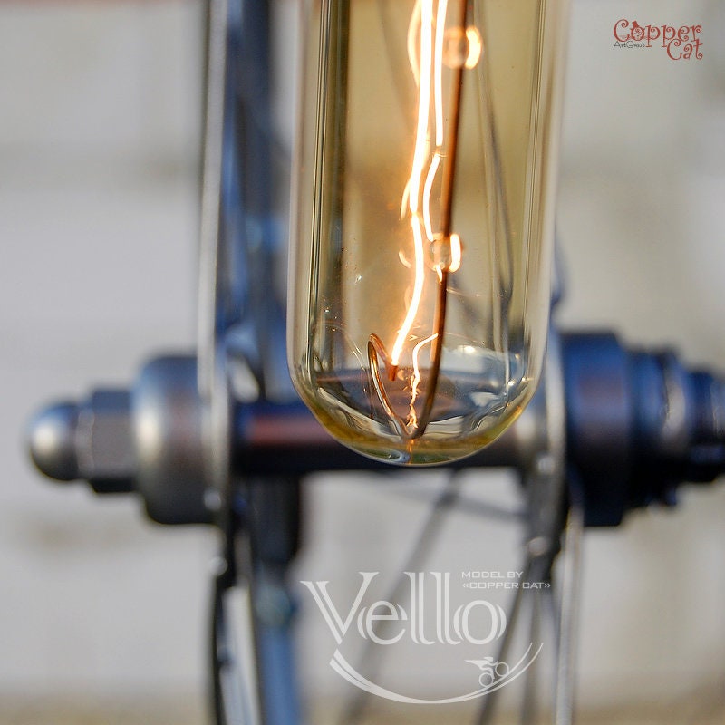 Bicycle Wheel Desk Lamp «vello» by Copper Cat Art Group Steampunk ...