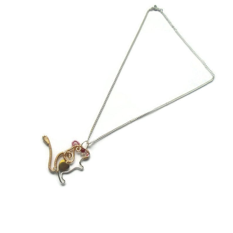 Custom Made Wire Heart Gerbil Pendant Necklace - Etsy