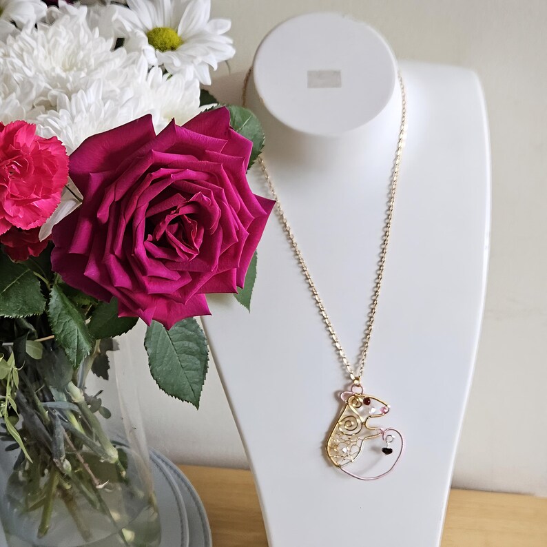 Wire Wrapped Rat Necklace: Dreamcatcher Pet Pendant, Custom Animal ...