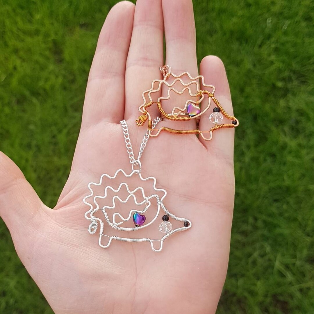Artisan Copper Wire Hedgehog Necklace: Custom Pet Pendant - Etsy