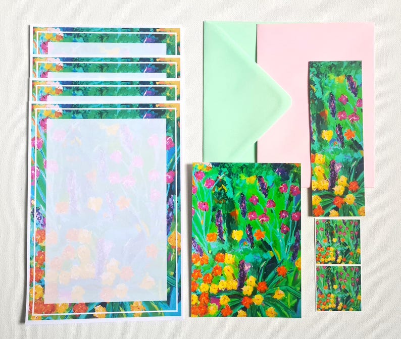 Flowers Writing Set - Etsy UK