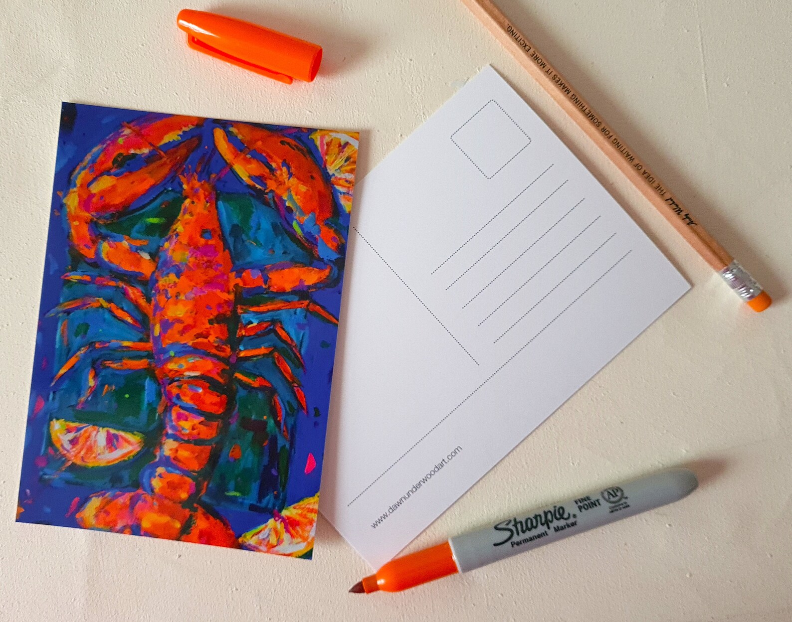 Lobster Postcard - Etsy