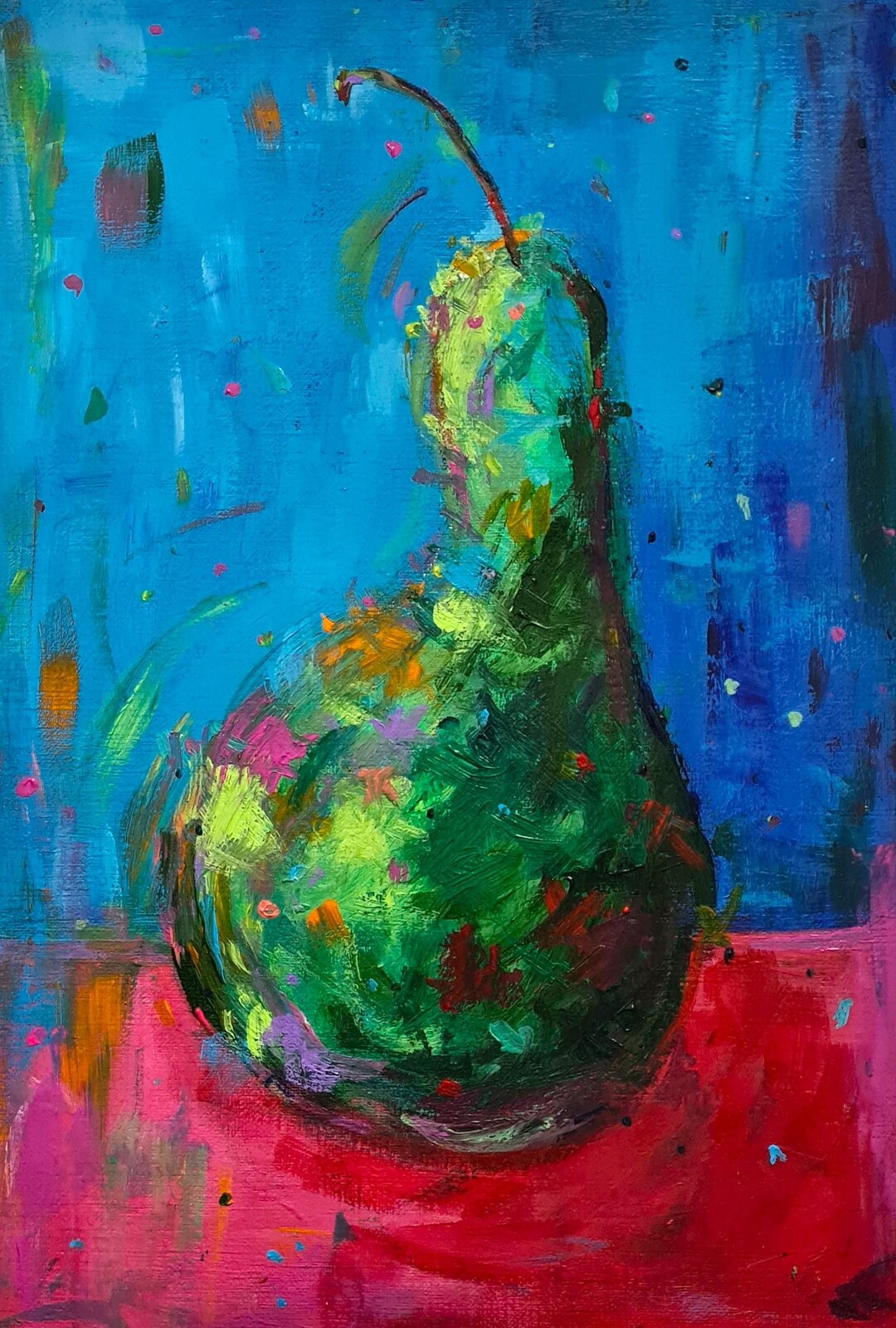 Pear, Original Painting - Etsy
