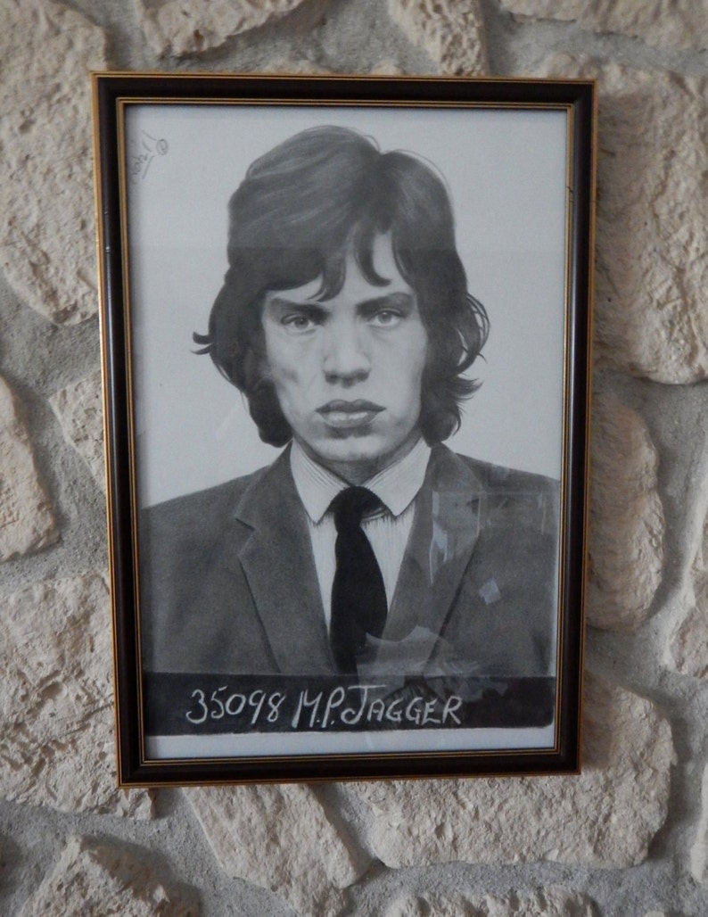 Mick Jagger Mugshot - Etsy