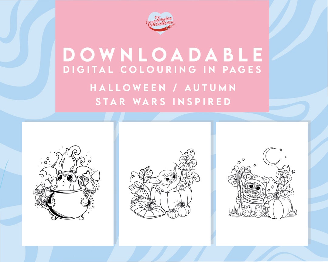 Star Wars Colouring in Pages, Print at Home, Digital Download Colouring ...