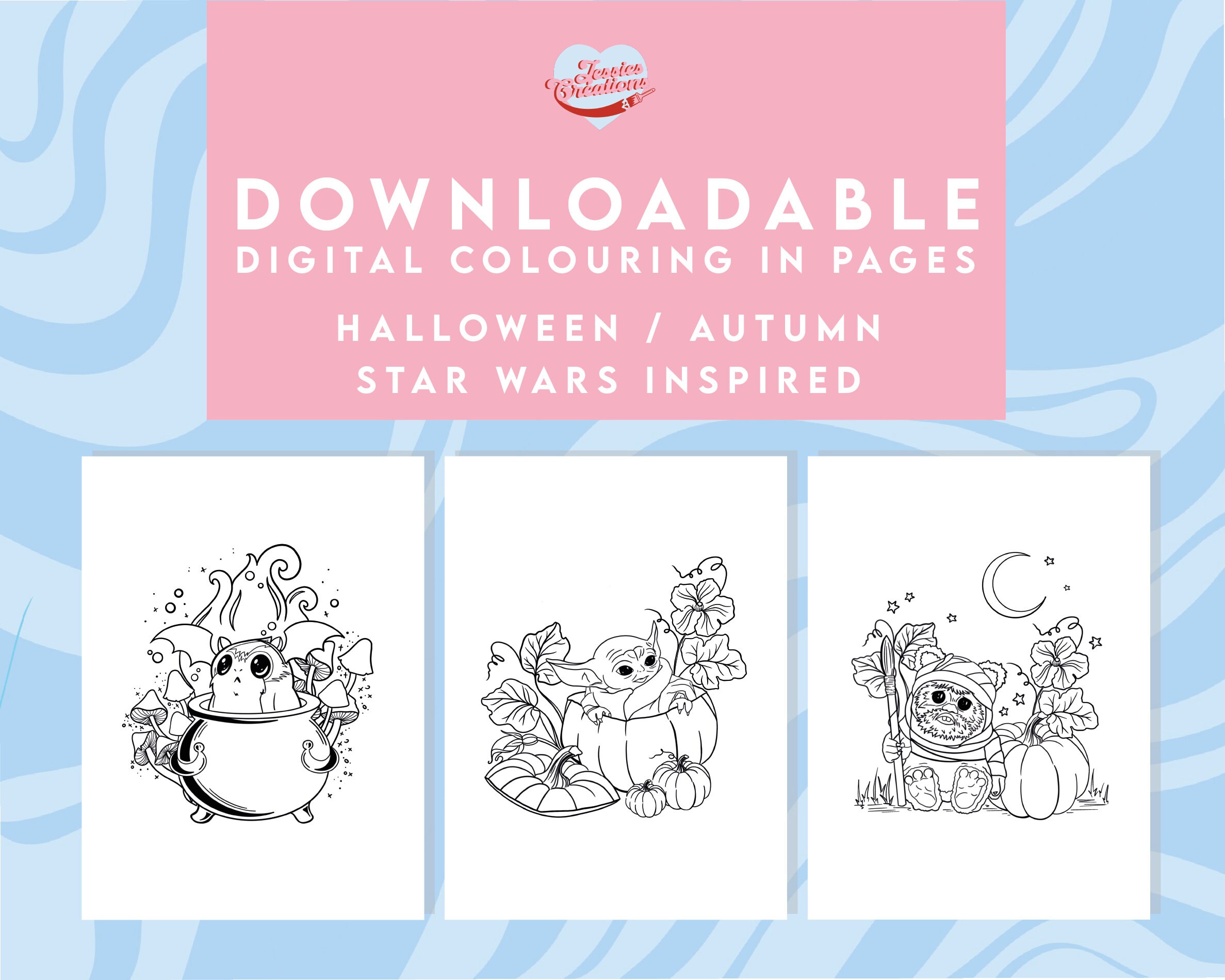 Star Wars Colouring in Pages, Print at Home, Digital Download Colouring ...