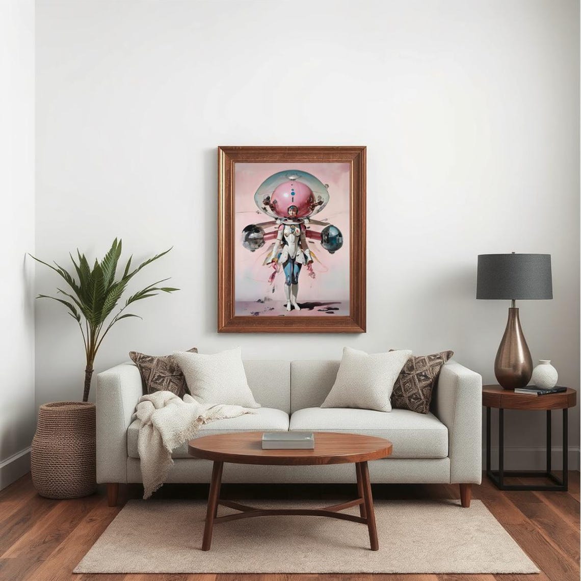 Retro Sci-fi Astronaut Illustration, Futuristic Astronaut Art, Sci-fi ...