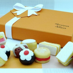 Marzipan British Afternoon Tea 18 Selection Box Birthday Vegan Foodie ...