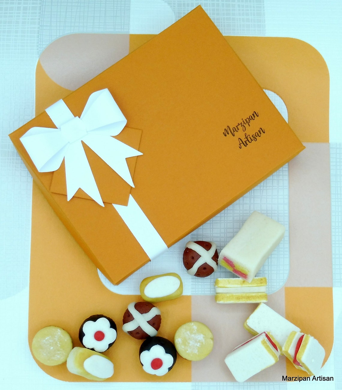 Marzipan British Afternoon Tea 18 Selection Box Birthday Vegan Foodie ...