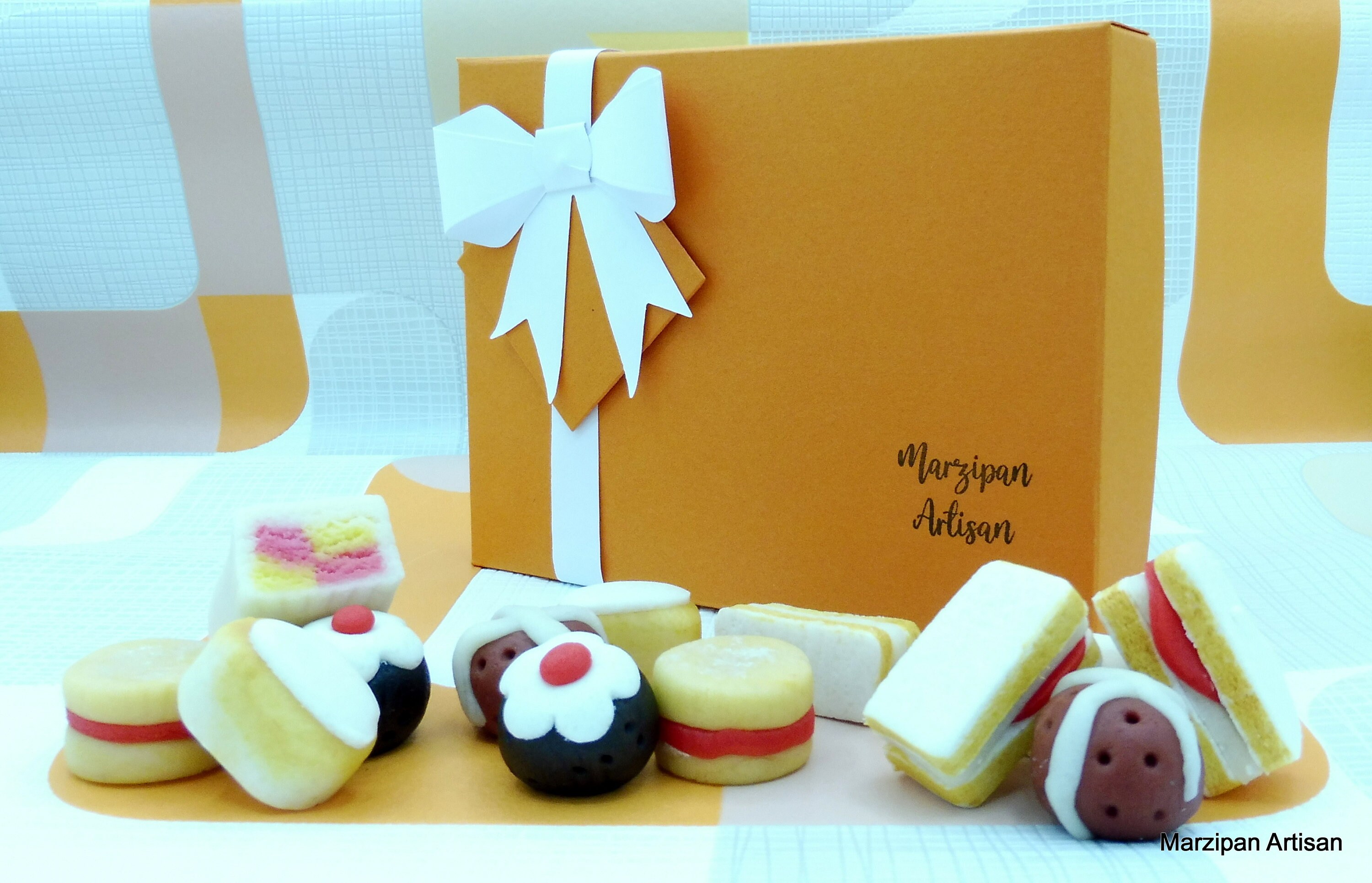 Marzipan British Afternoon Tea 18 Selection Box Birthday Vegan Foodie ...