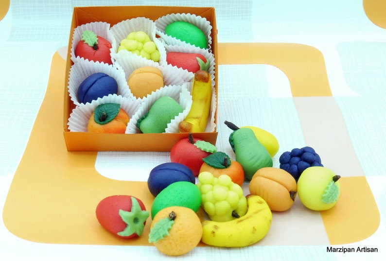 Marzipan Fruits Custom Handmade Box Small Medium Large Vegan - Etsy UK