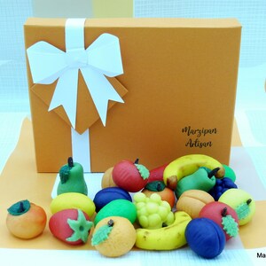 Marzipan Fruits Custom Handmade Box Small Medium Large Vegan Food ...