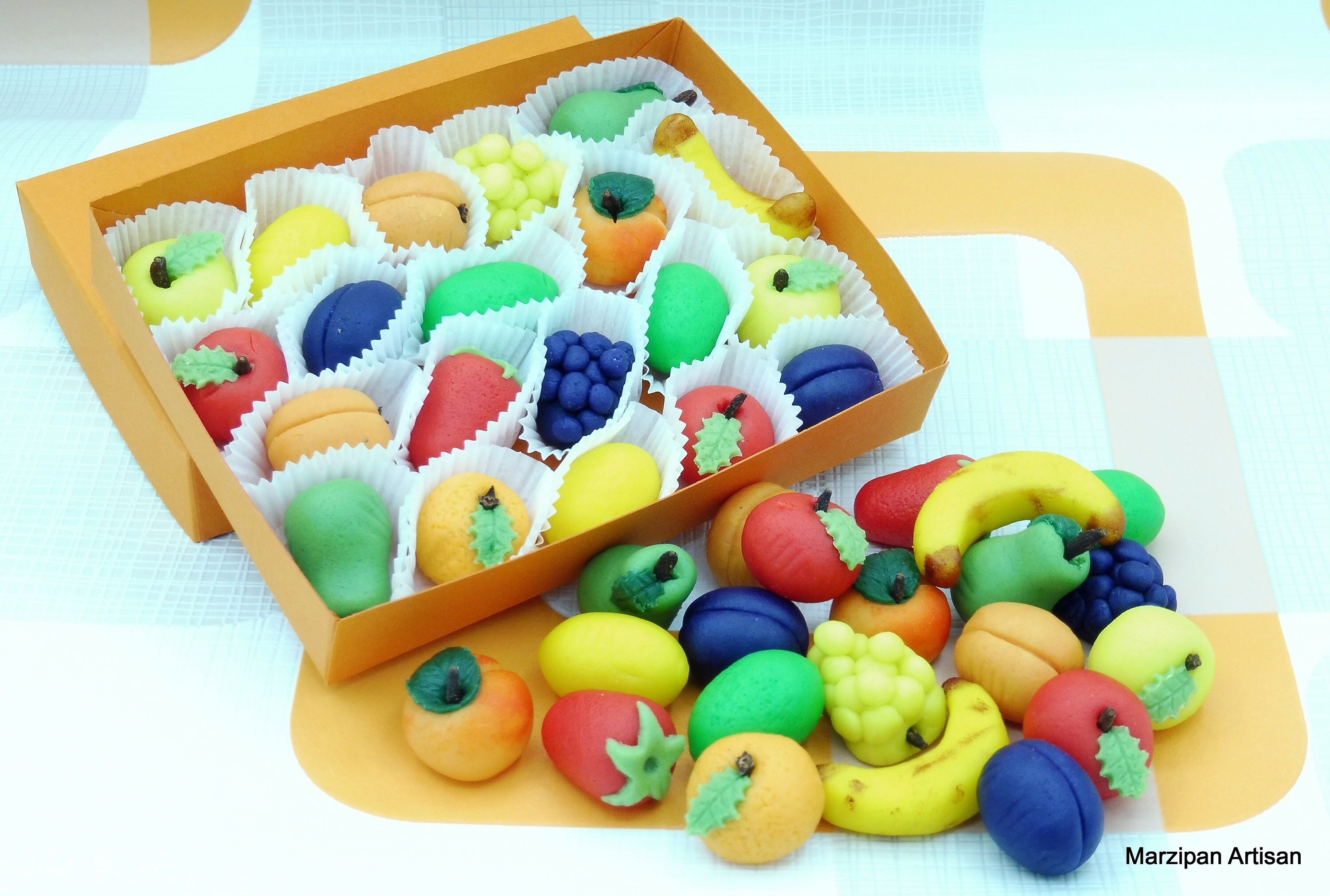 Marzipan Fruits Custom Handmade Box Small Medium Large Vegan - Etsy UK