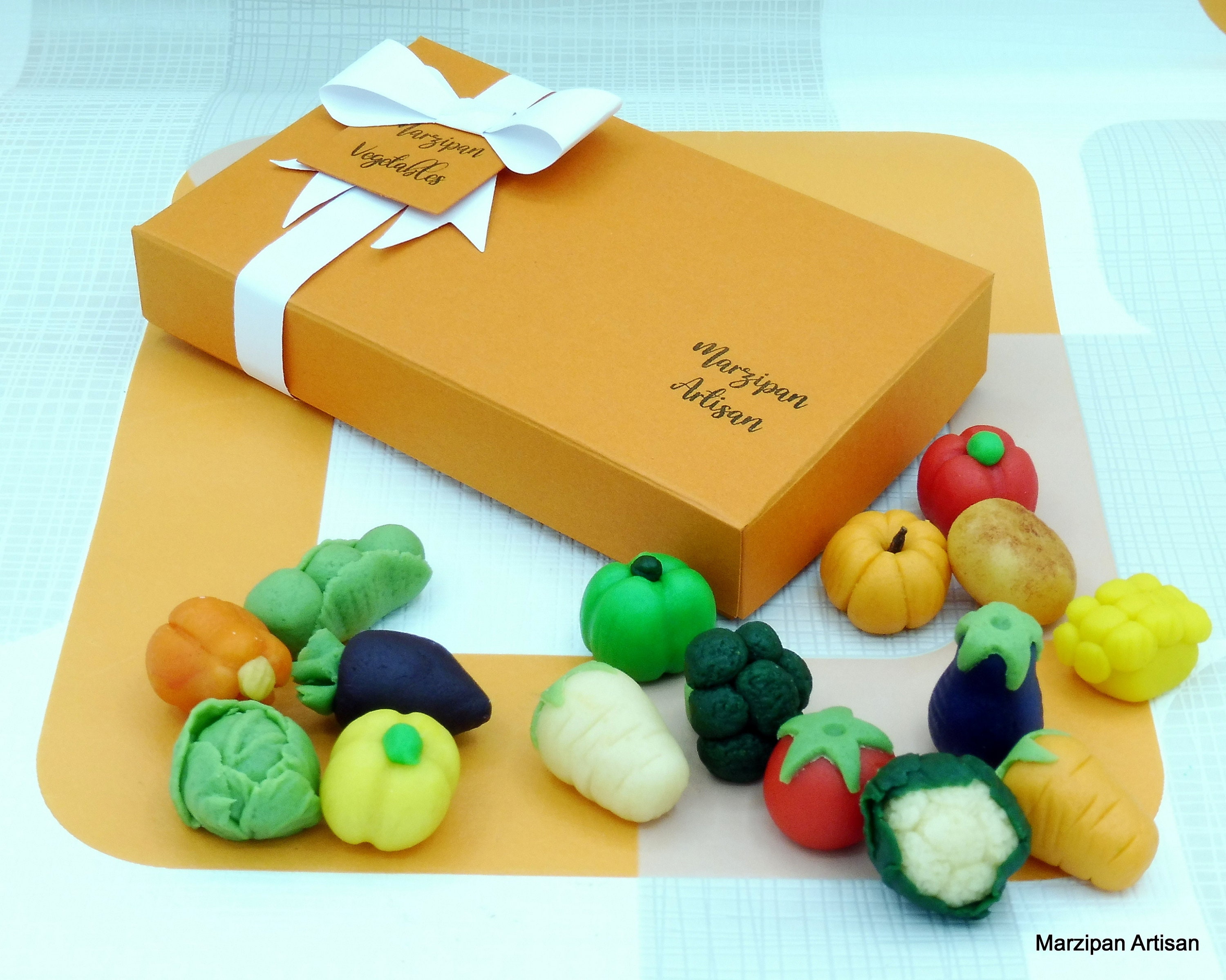 Marzipan Vegetables Box of 15 Novelty Food Lovers Gift Allotment Vegan Foodie - Etsy UK