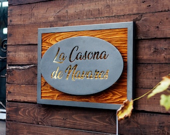 Modern Rustic Sign, Backlit LED Lights, Metal and Reclaimed Wood ...
