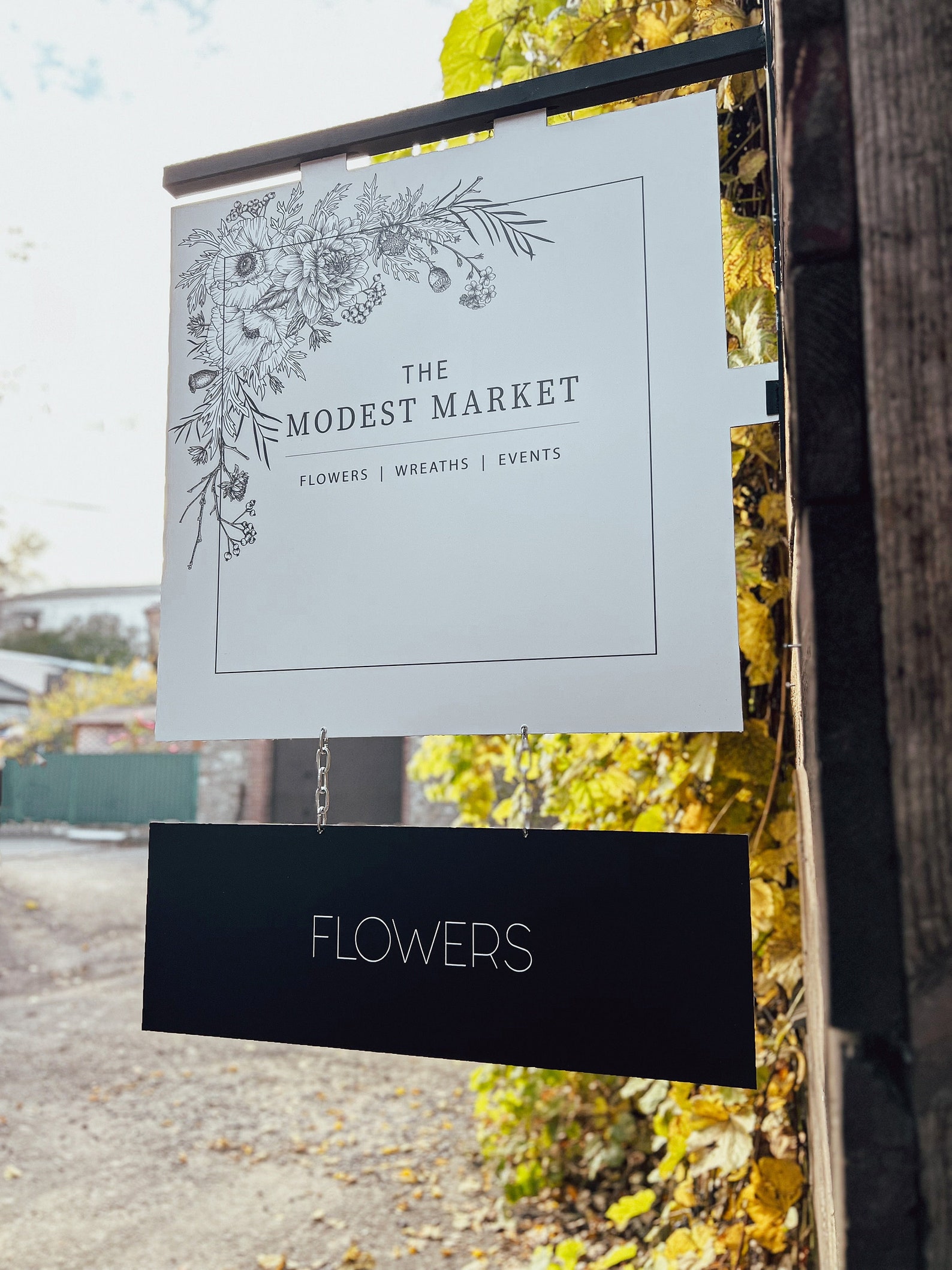 Modern Outdoor Signage From Composite and Steel Handle Shop - Etsy