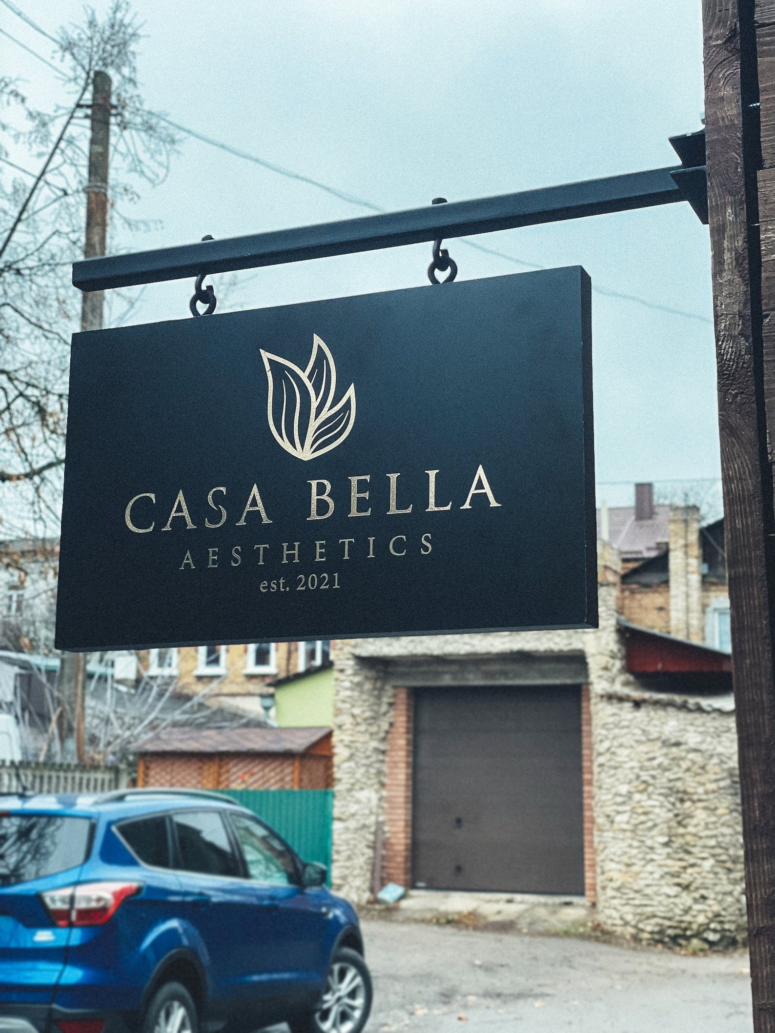 Custom Black and Gold Sign From Composite Metal Handle - Etsy