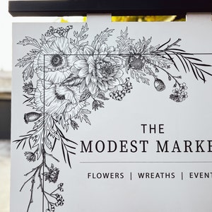 Modern Outdoor Signage From Composite and Steel Handle - Shop Sign ...