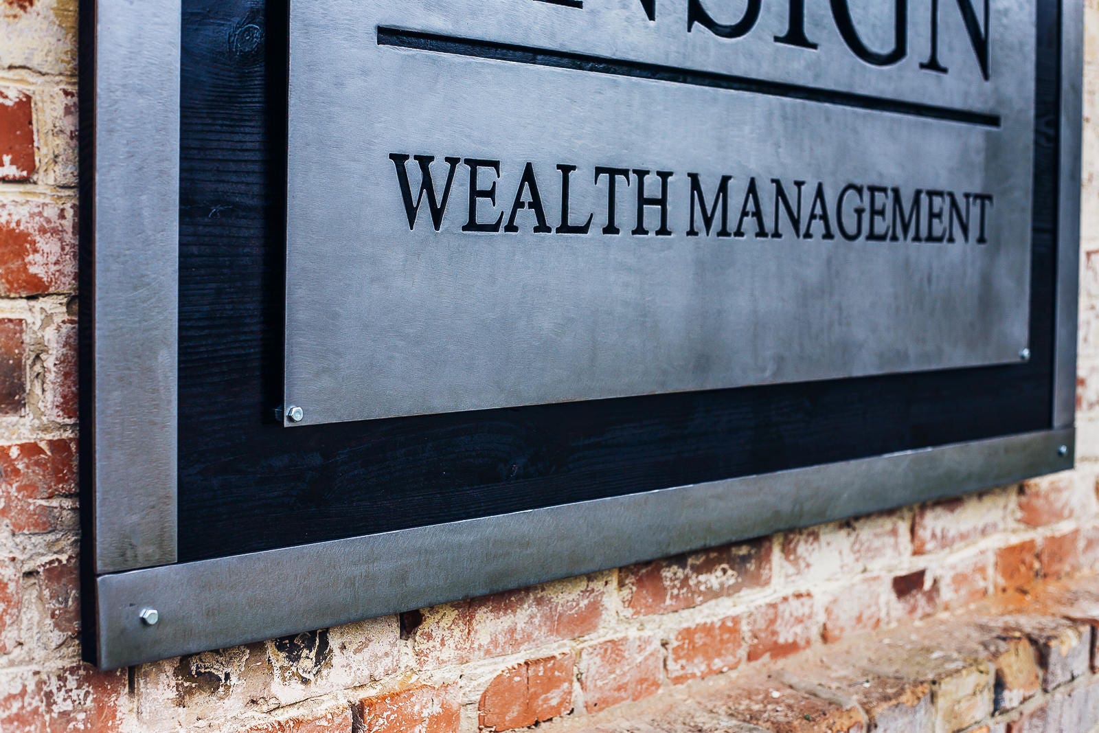 Stylish Steel Sign With Wood. Wood Background Plus Iron Sign | Etsy