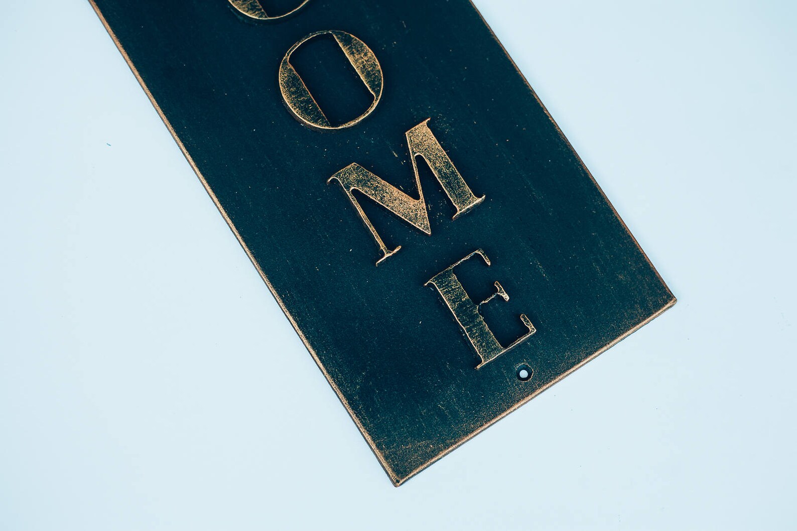 Bronze Sign 'welcome' Made From Iron. Black Sign With | Etsy