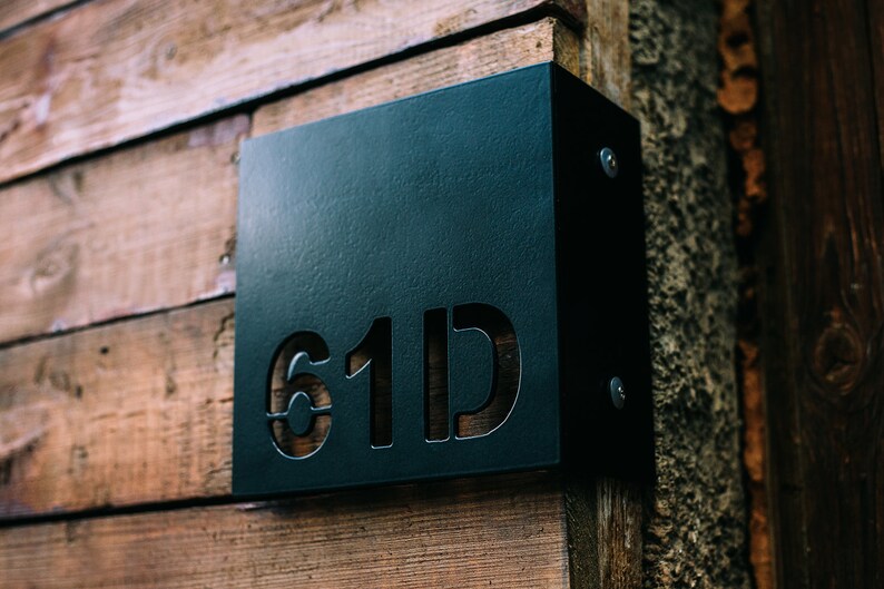 Modern сustom Numbers Sign From Steel. Powder Painting. Angle - Etsy