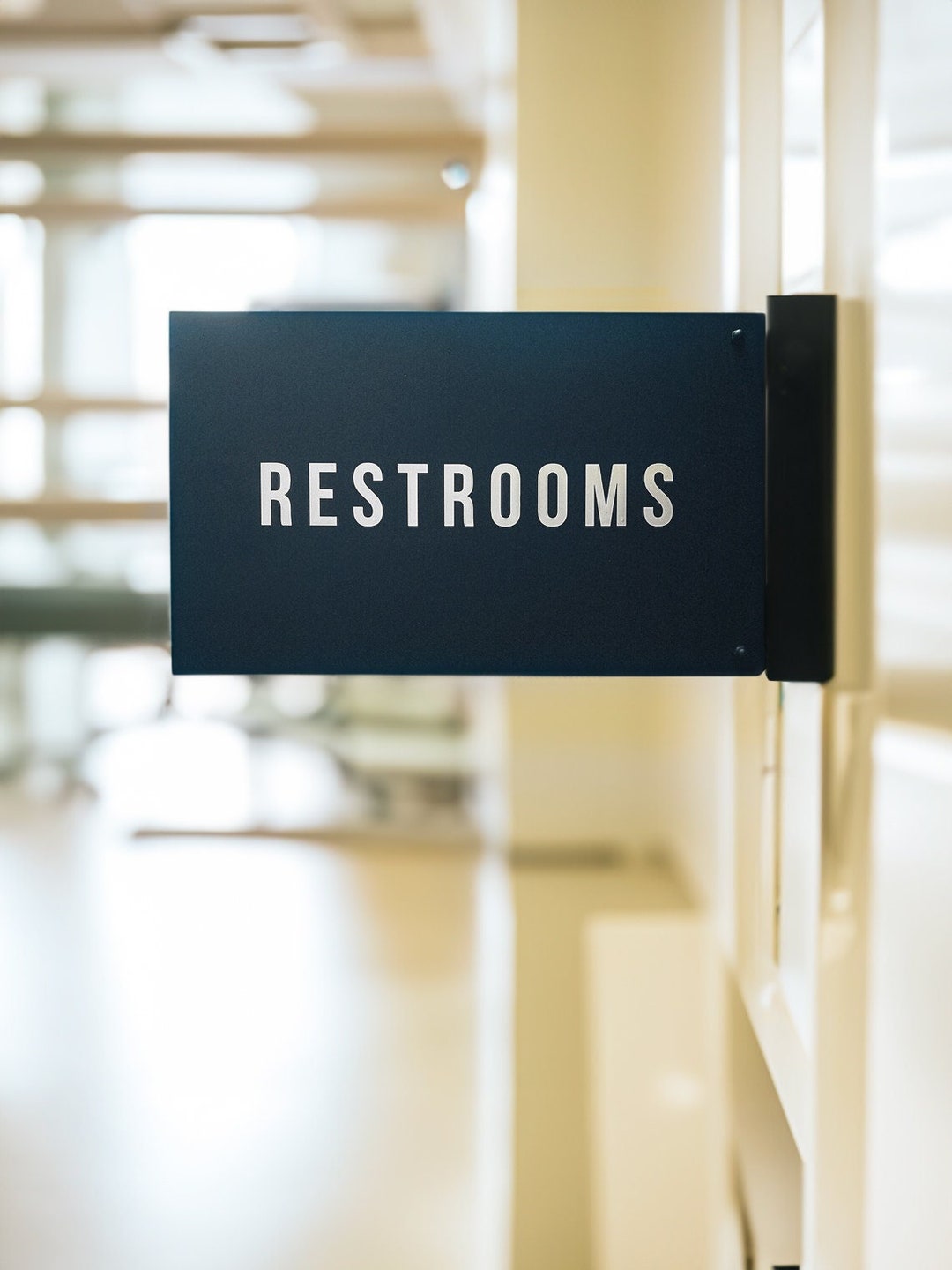 Custom Iron Restrooms Sign: Business Logo, Outdoor Signage (18x11") - Etsy