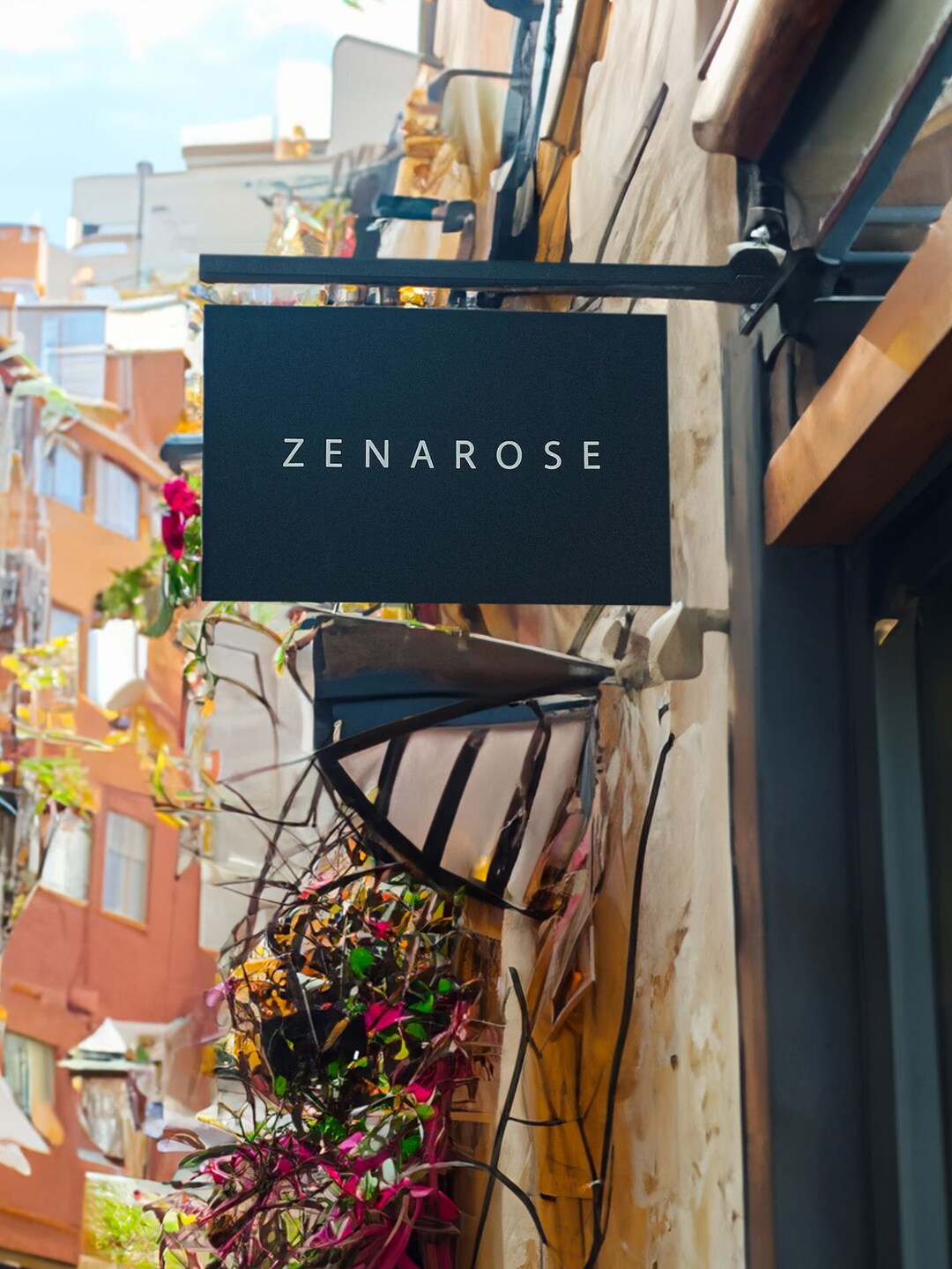 Custom Outdoor Cafe Sign From Composite - Business Logo - Outdoor Sign ...