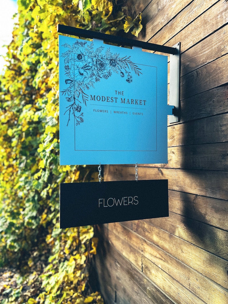 Modern Outdoor Signage From Composite and Steel Handle Shop - Etsy