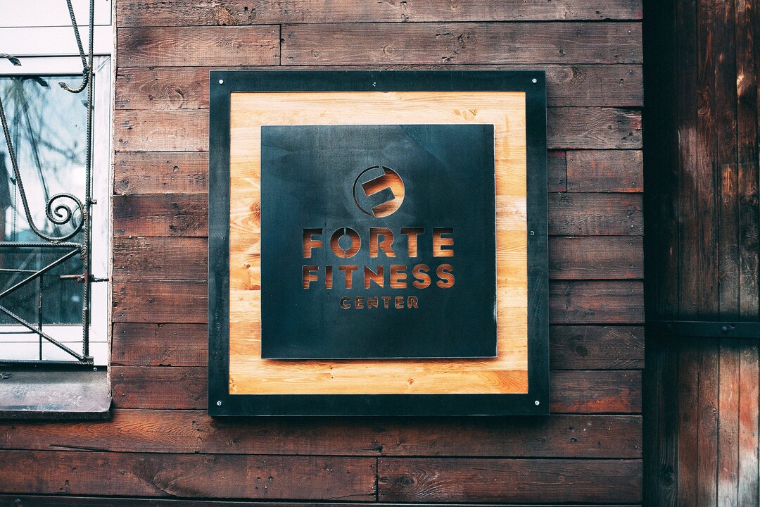 Industrial Sign From Steel and Wood. LOFT Style Signage Office Sign ...