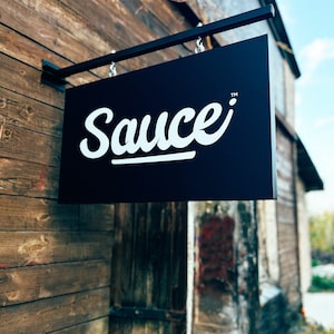 Custom Blade Sign With Metal Bracket - Business Logo - Shop Sign ...