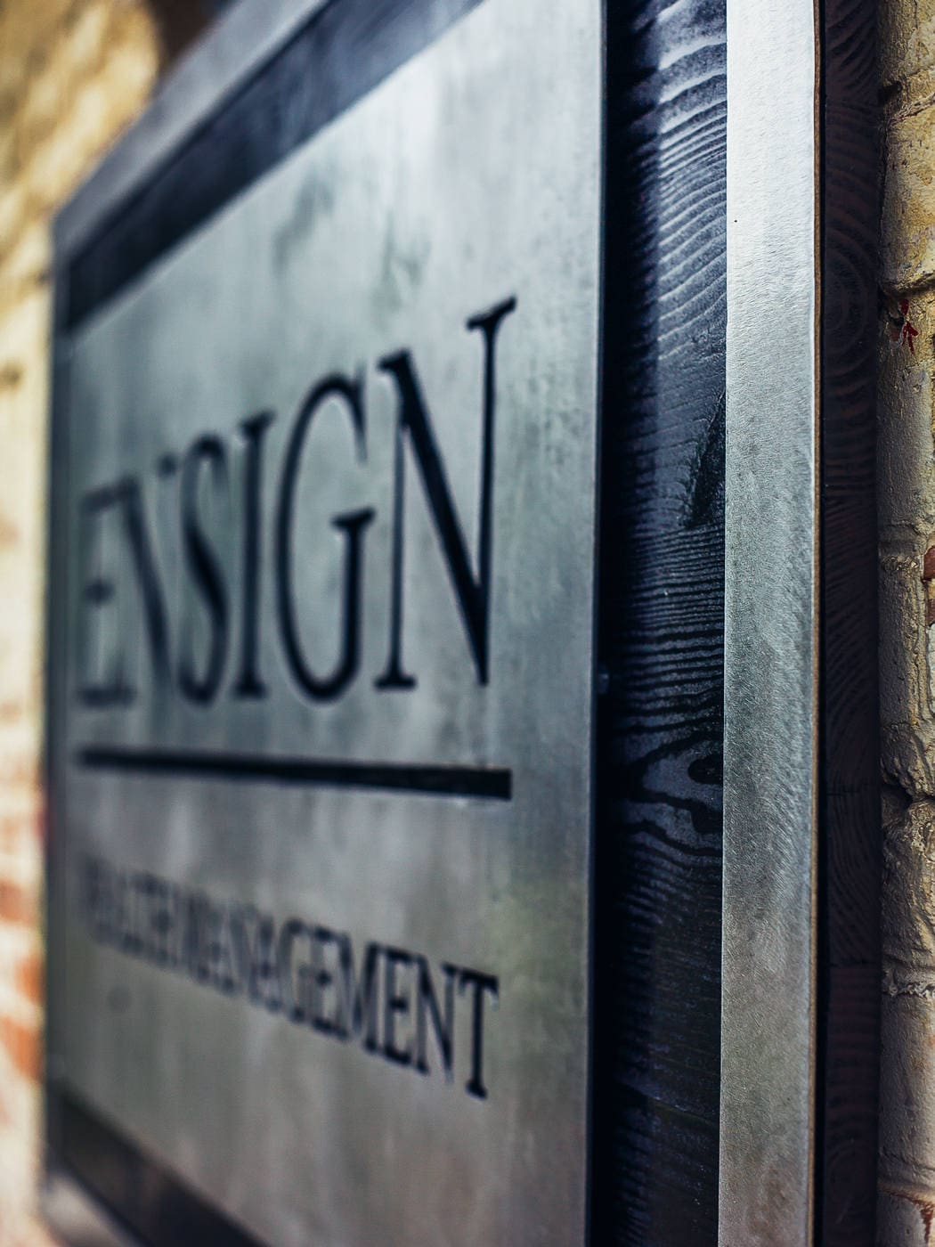 Stylish Steel Sign With Wood. Wood Background Plus Iron Sign | Etsy