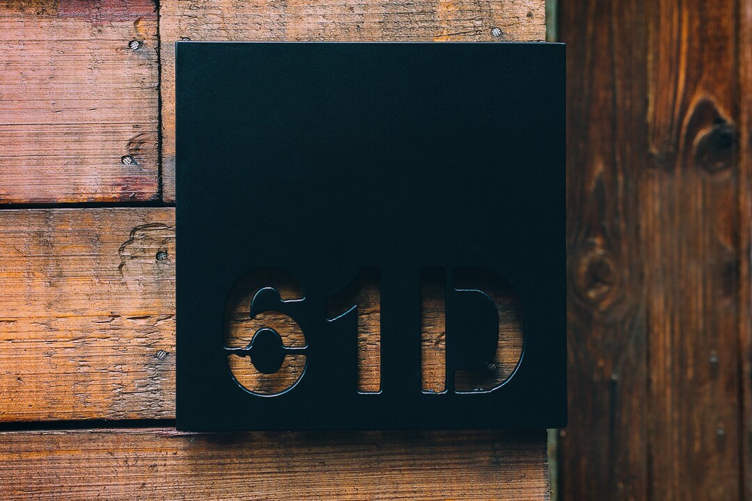 Modern сustom Numbers Sign From Steel. Powder Painting. Angle - Etsy