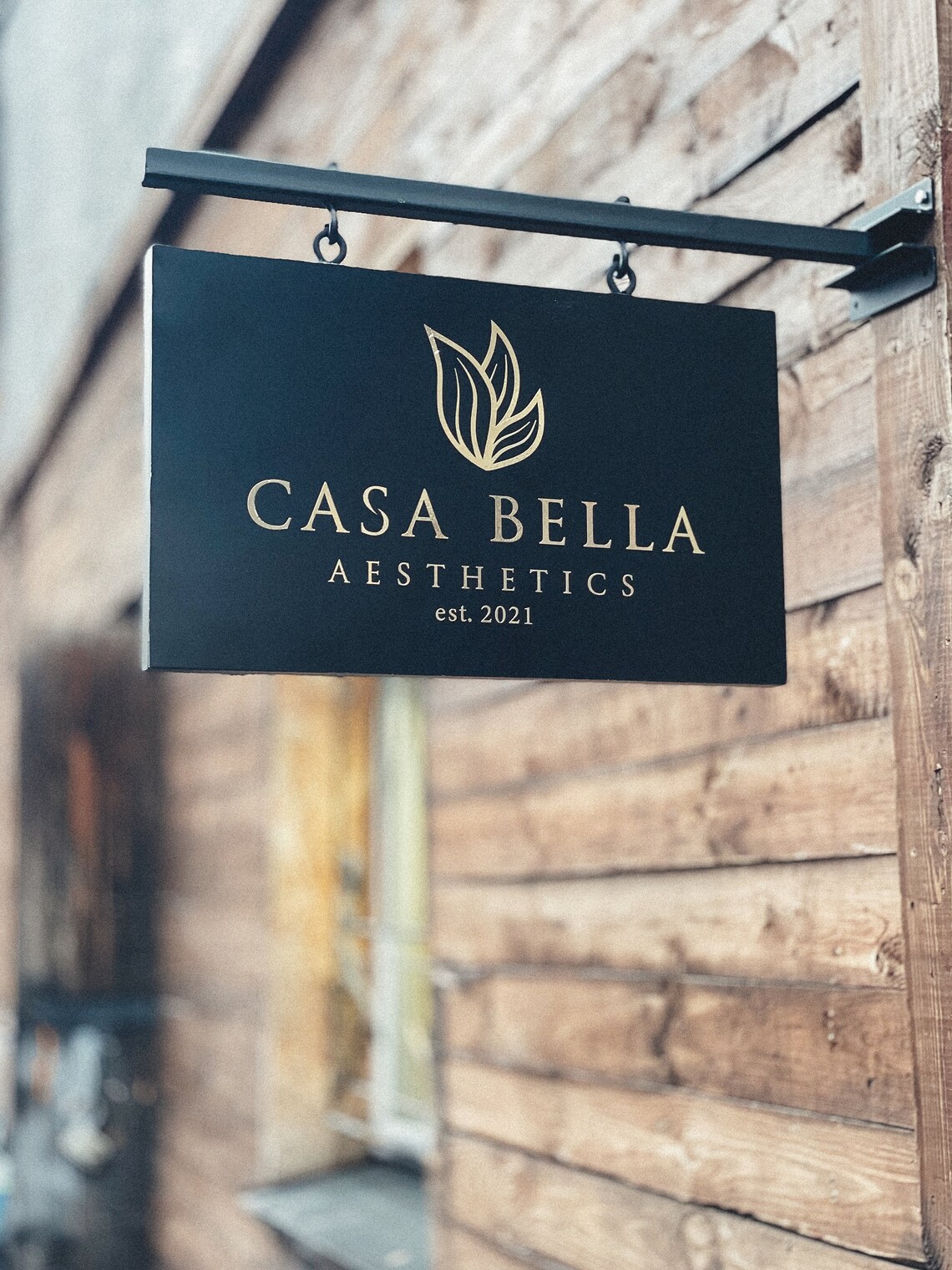 Custom Black and Gold Sign From Composite Metal Handle - Etsy