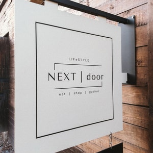 Custom Blade Sign From Composite and Iron - Business Logo - Shop Sign ...