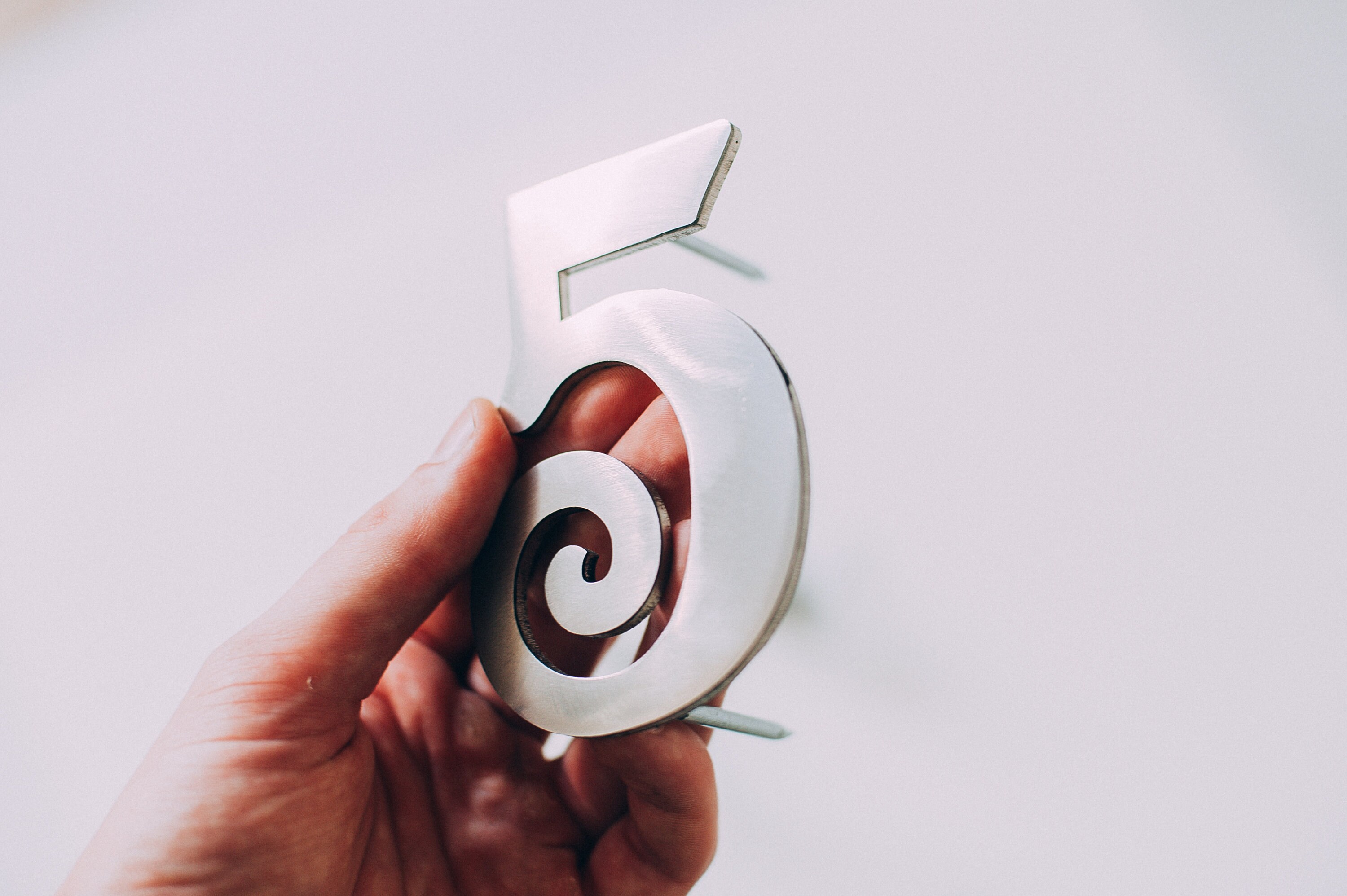 Custom Steel Numbers. Polished Metal House Numbers / - Etsy