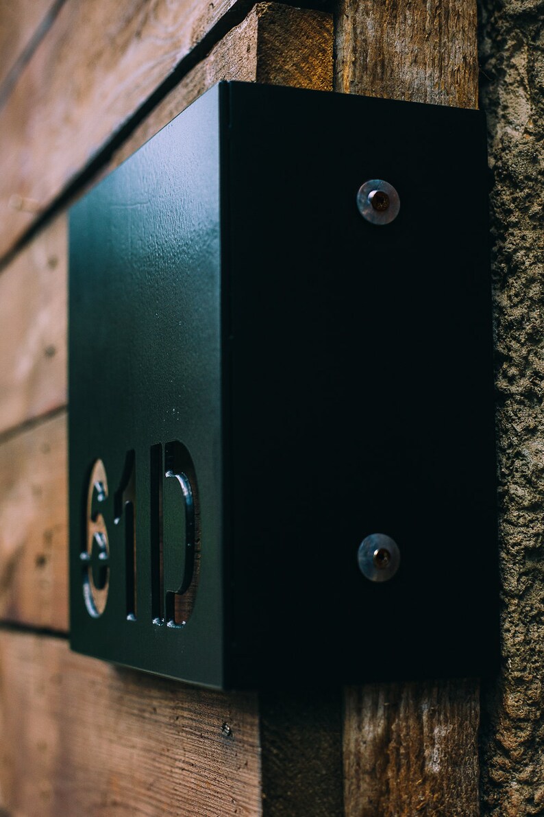 Modern сustom Numbers Sign From Steel. Powder Painting. Angle - Etsy