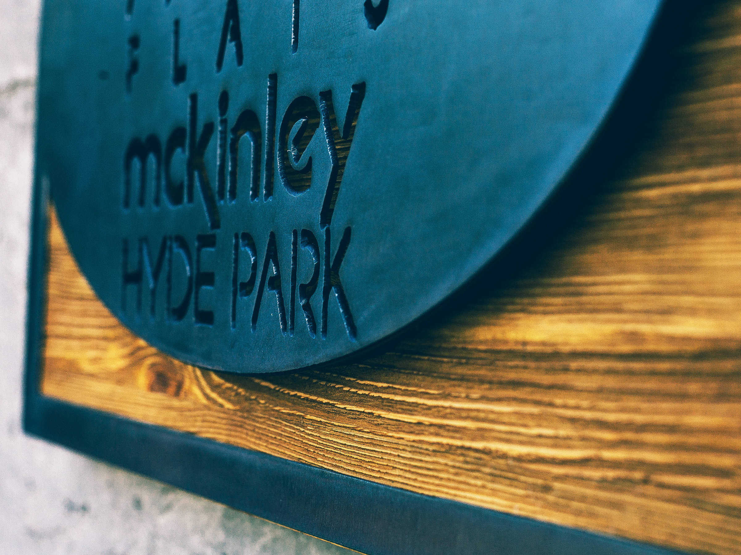 Modern Sign From Wood and Metal With Lighting. Polished Metal - Etsy