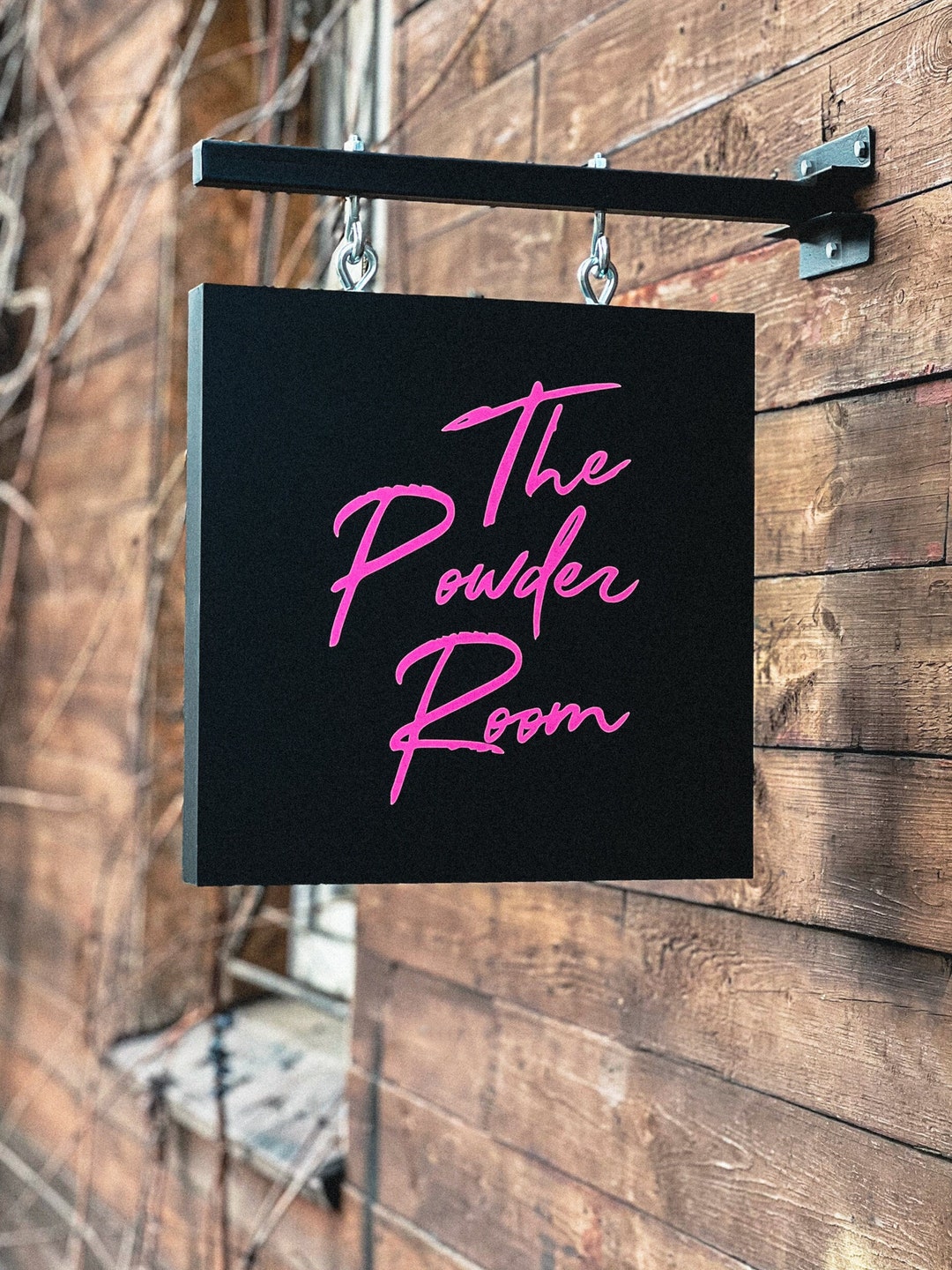 Custom Outdoor Sign From Metal and Composite With Printed Logo - Pink ...