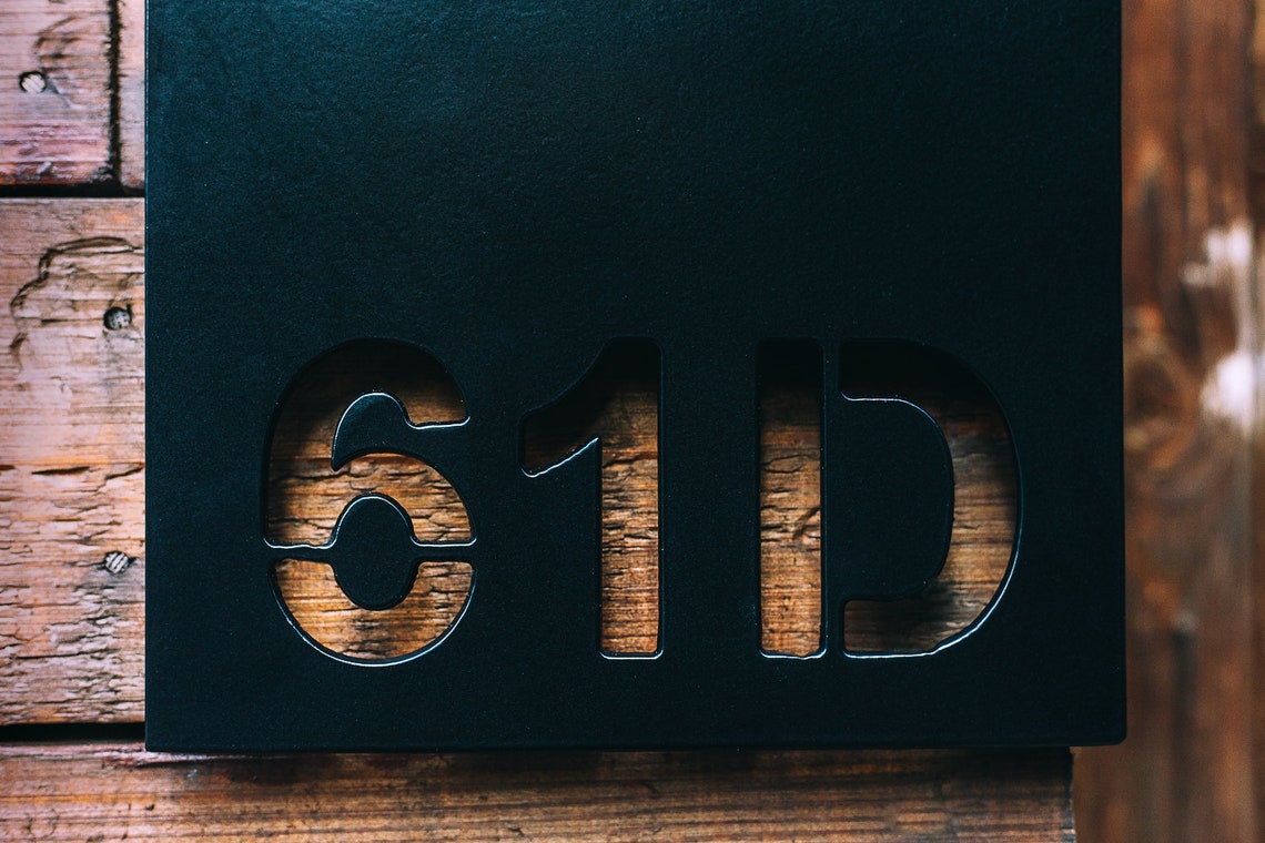 Modern сustom Numbers Sign From Steel. Powder Painting. Angle - Etsy