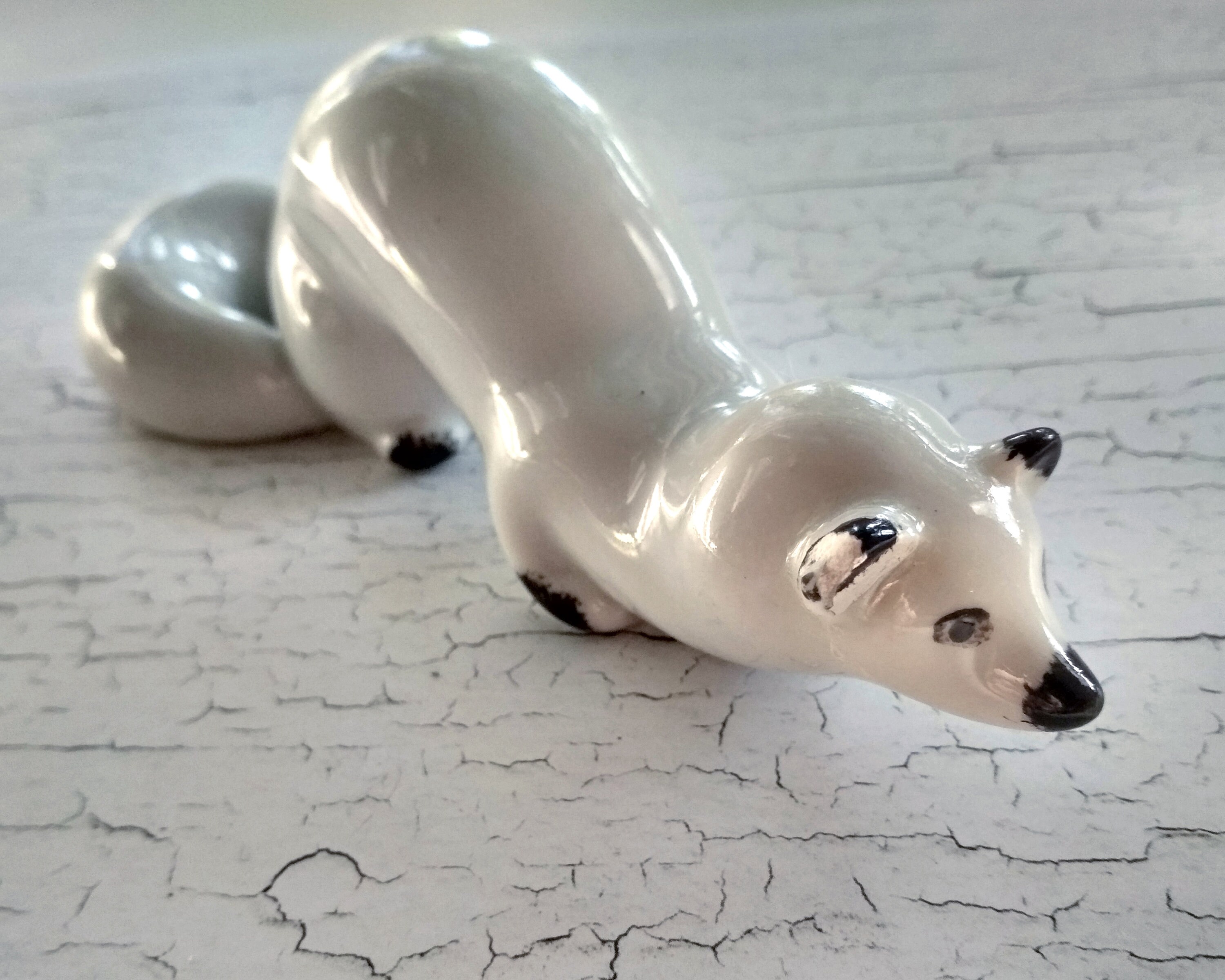 Vintage Stoats Fur Animals Weasels LFZ Factory Stamp Porcelain Figurine ...