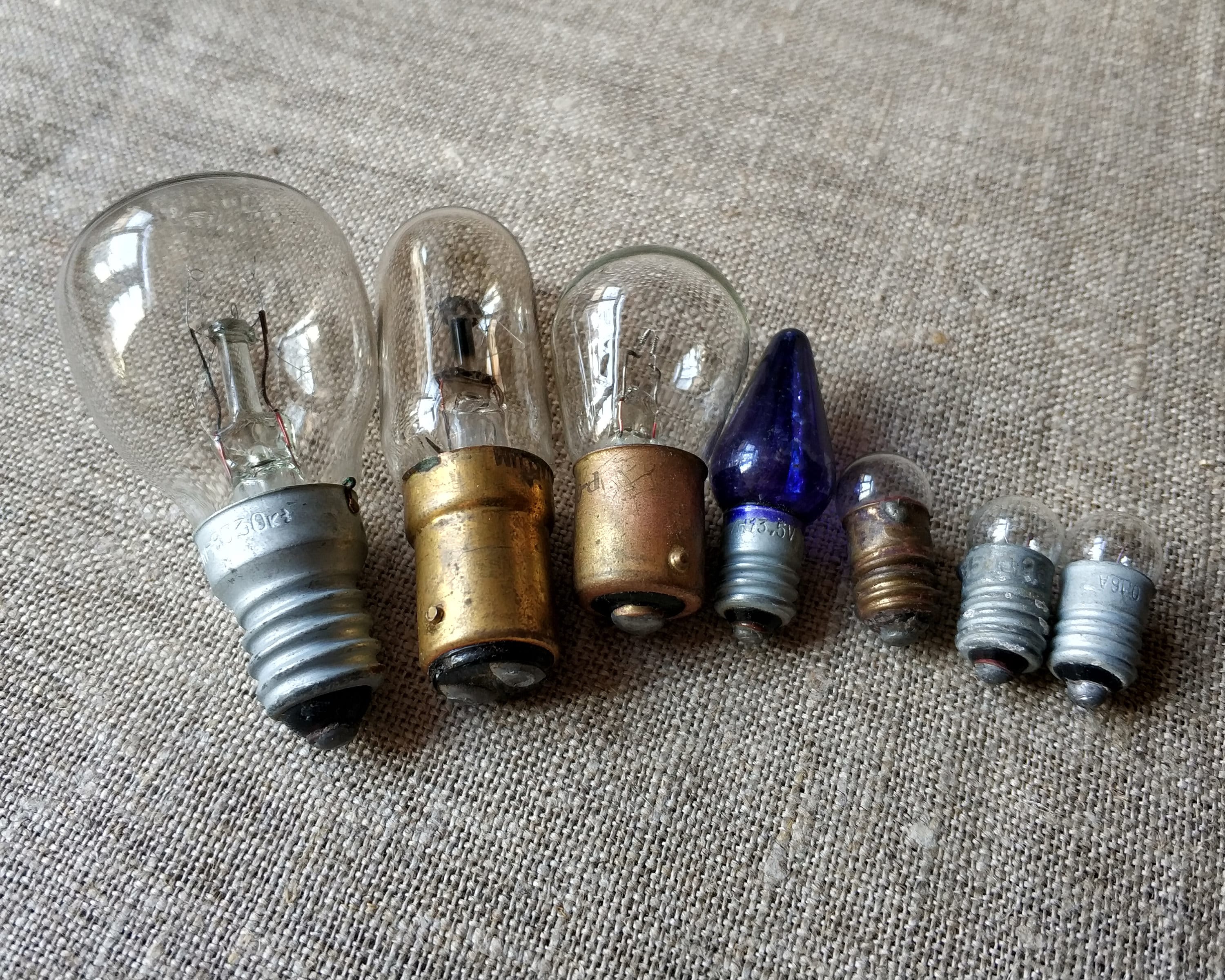 Set of 7 Old Different Small and Medium Soviet Bulbs - Etsy