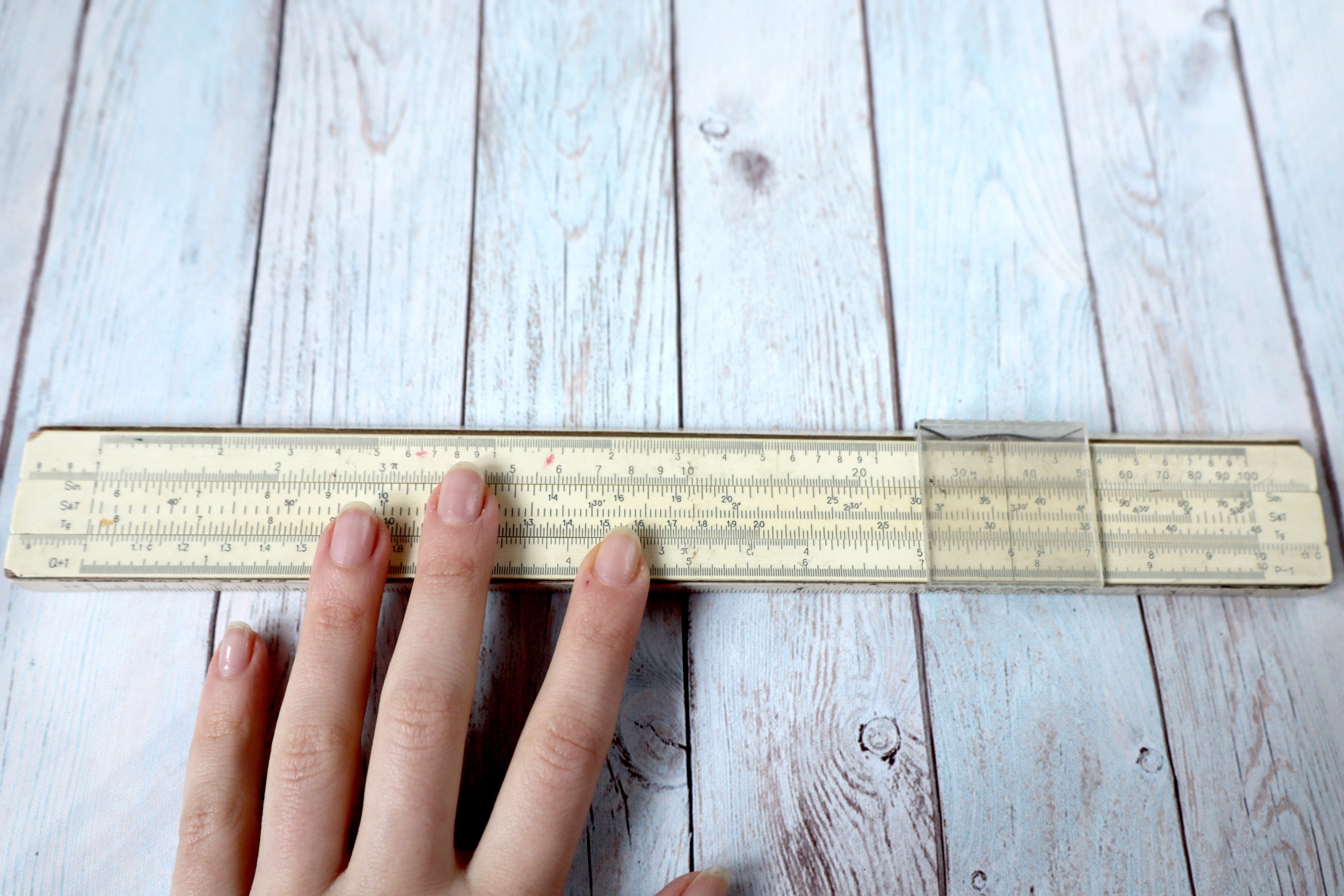 Logarithmic Ruler Vintage Slide Mathematics Calculating Rule - Etsy